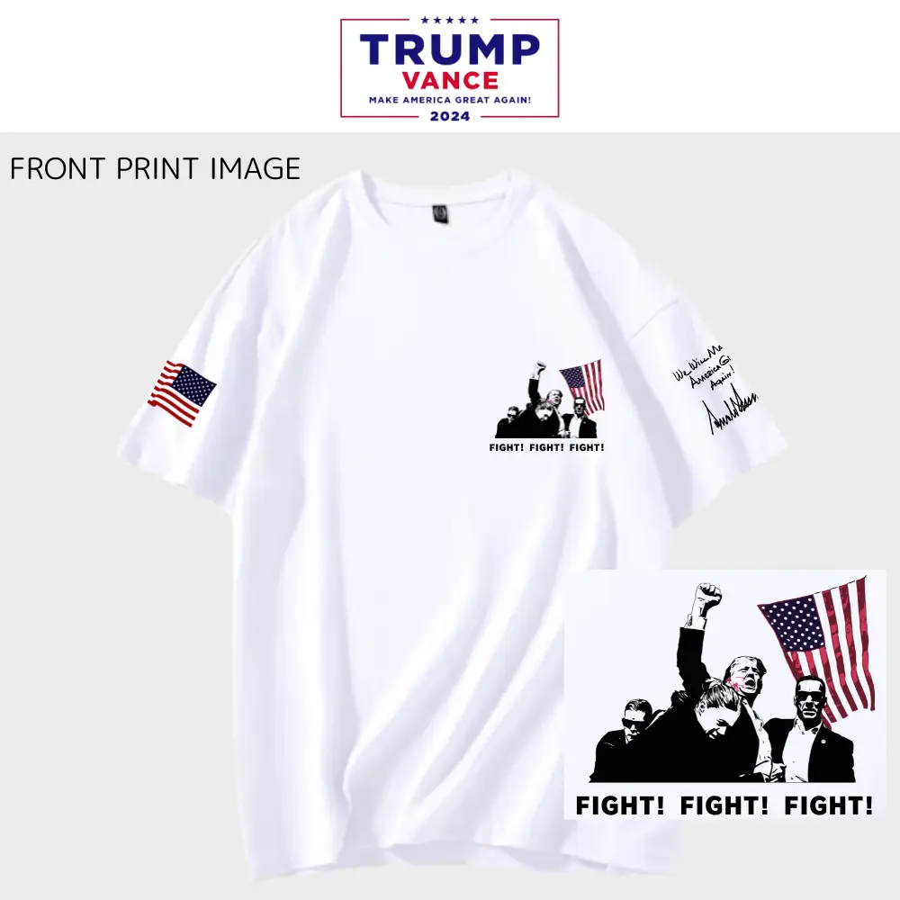 Fight! Fight! Fight! グラフィックTシャツ [FFFT-02][白] – GOGO TRUMP