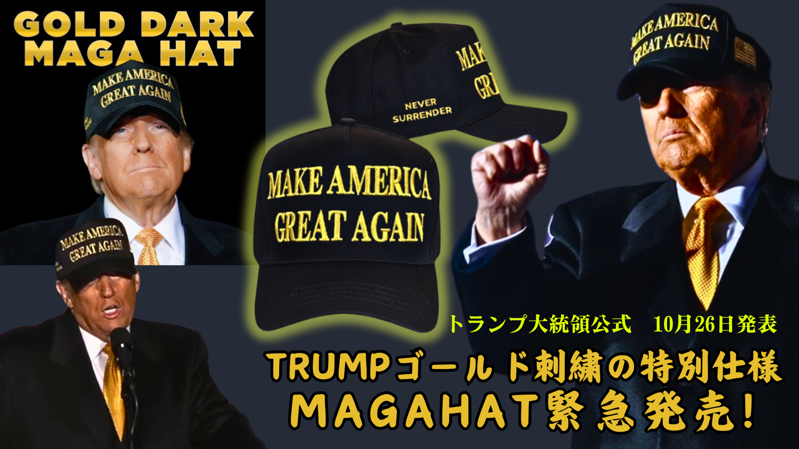 TRUMP 公式 MAGAハット – GOGO TRUMP